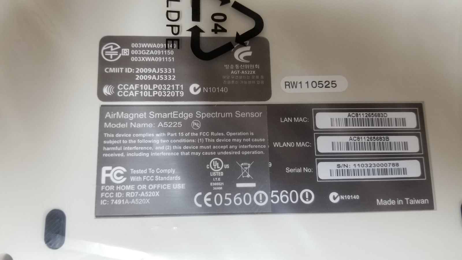 Fluke A5225 AirMagnet Spectrum Sensor NEW IN BOX | eBay