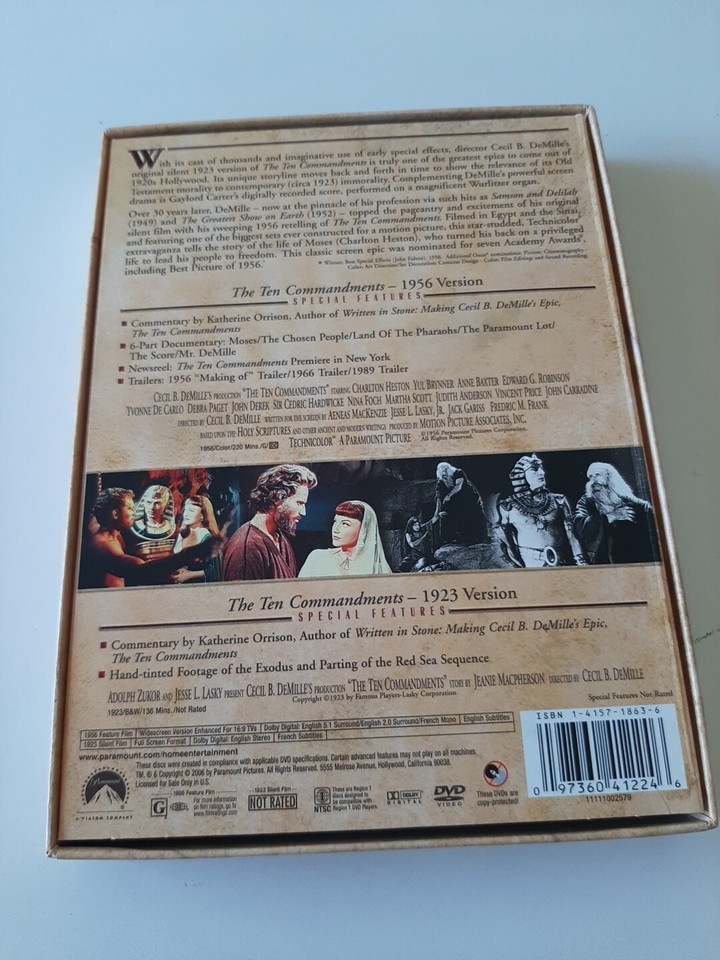 The Ten Commandments DVD Movie - 50th Anniversary Collection Set ...