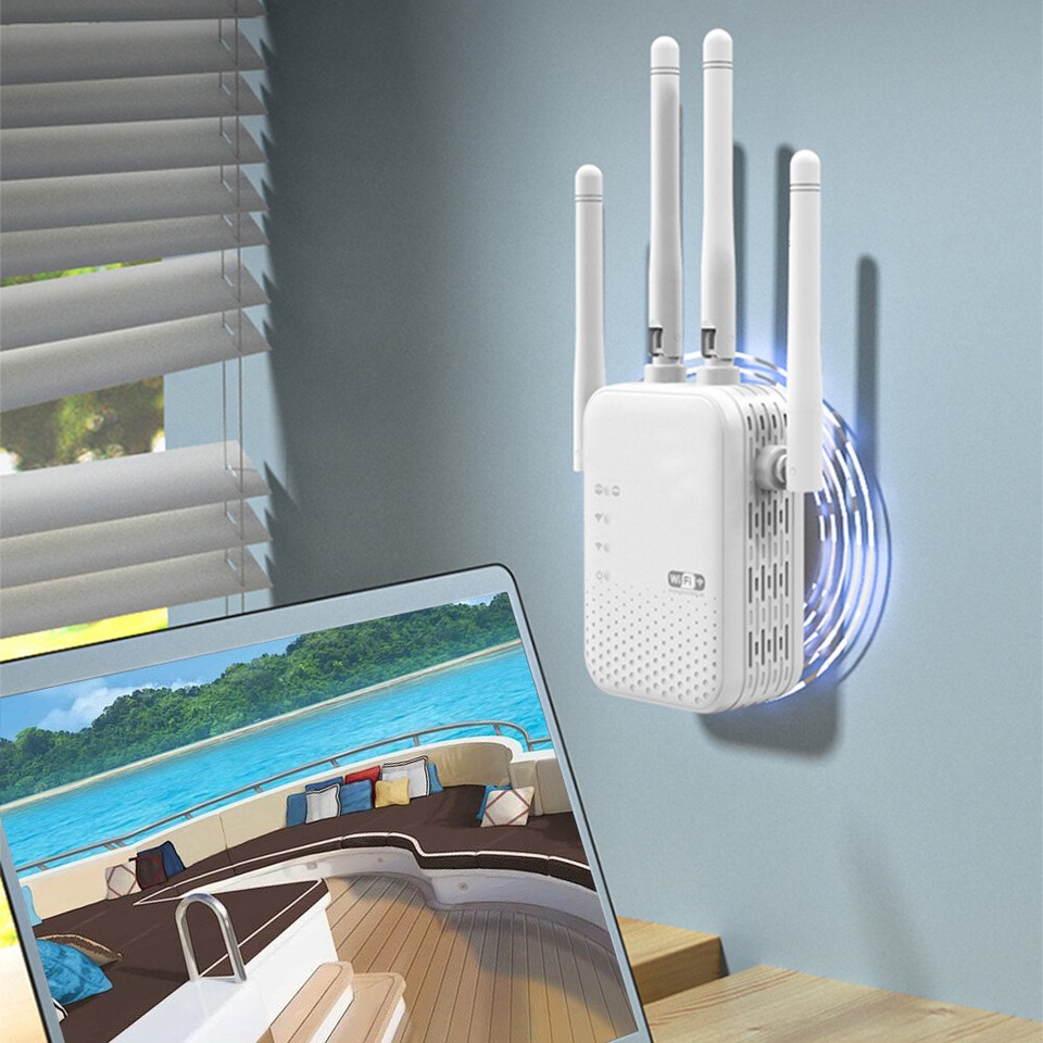 1200Mbps WiFi Extenders 5GHz & 2.4GHz Dual-Band WiFi Enhancer for Home ...