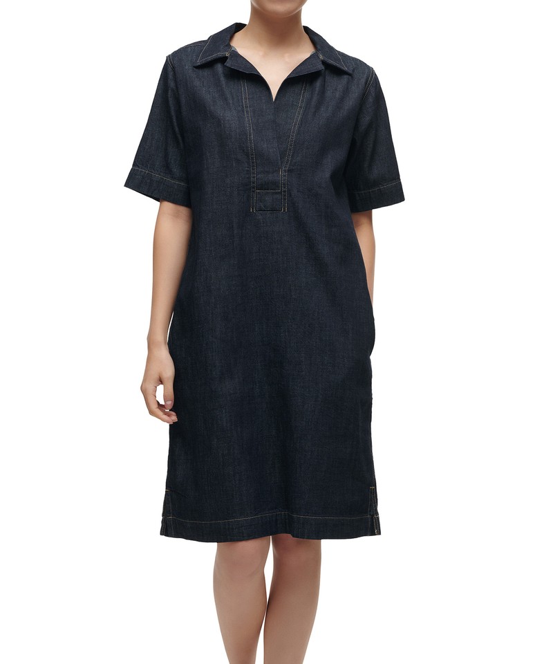 Genuine Lauren Ralph Lauren Denim Shift Dress - Blue | eBay