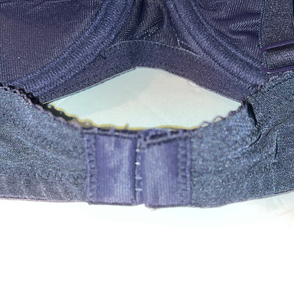 Victorias Secret PURPLE Lace Underwire Bra SEXY Sheer Fish Net NETTING ...