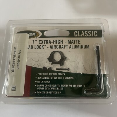 Weaver Quad Lock Detachable Rings Lightweight, Aluminum 1" X-High Matte ...