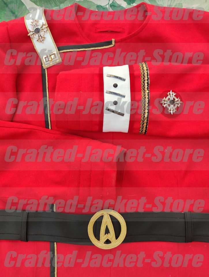 Handmade Star Inspired Trek II The Wrath of Khan Kirk Red Wool Jacket ...