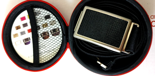 Women's Hipsi Stretch Flat Jean Belt Size Large L 12-16 Black Invisible ...