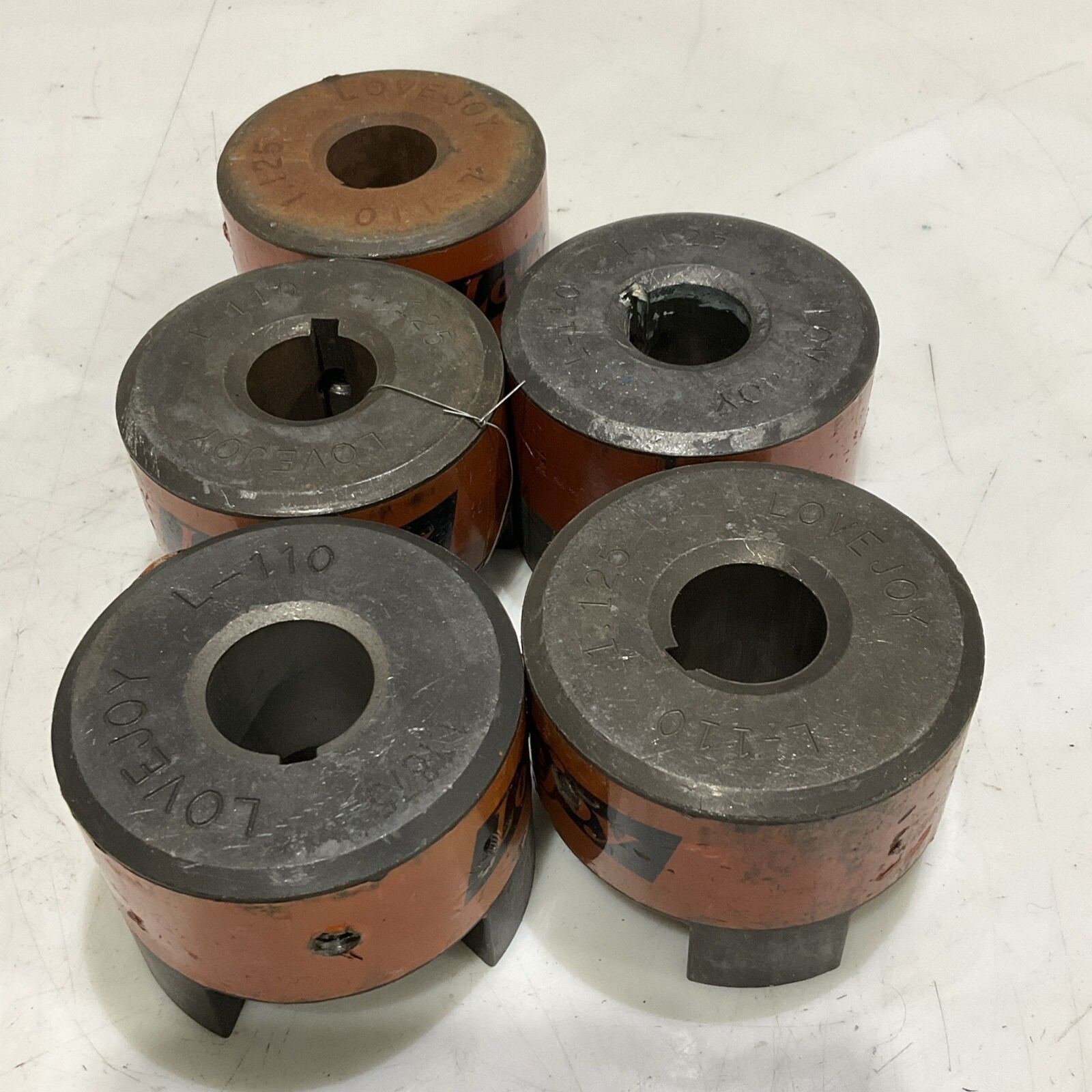 LOVEJOY L-110 COUPLING JAW 1.125 HUB 1-3/16 1/4 X 1/8 KW LOT OF 5 U4M ...