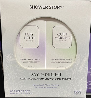 New Shower Story Steamer Tablets Day & Night Twin Pack Relaxing 20 ...