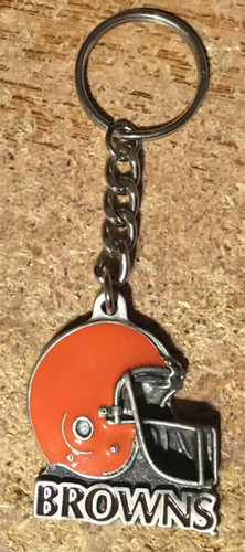VINTAGE 1990 NFL FOOTBALL CLEVELAND BROWNS PEWTER KEYCHAIN ...