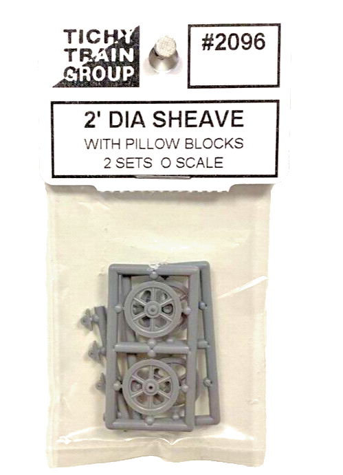 O Scale Tichy Train Group 2096 2' Diameter Sheave w/Pillow Blocks (2 ...