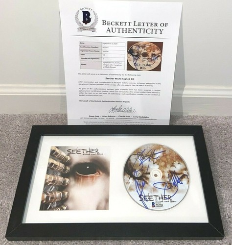 SEETHER BAND SIGNED KARMA AND EFFECT FRAMED CD SHAUN MORGAN+2 BAS | eBay