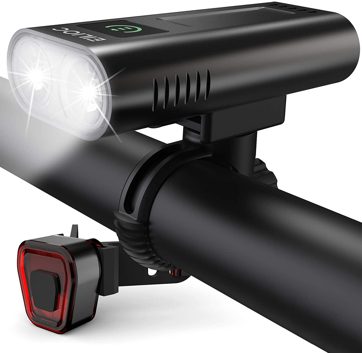 Bike Headlight 6400mAh Bike Light Set - 1200 Lumen USB-C Rechargeable ...
