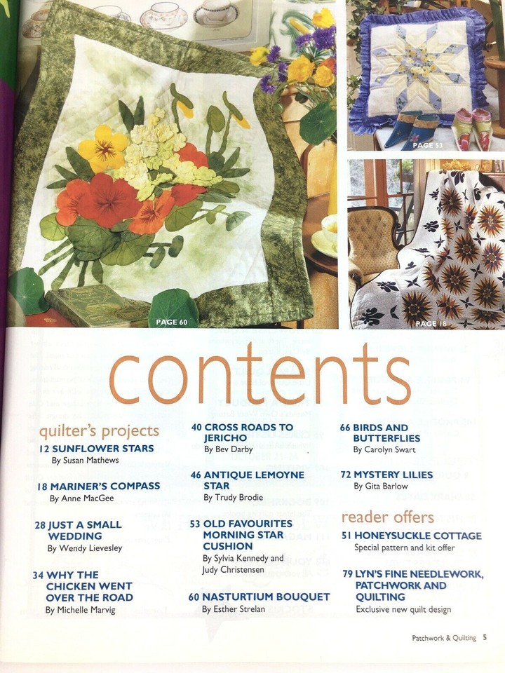 Australian Patchwork & Quilting Magazine Vol 6 No 4 November 1999 Star Quilts 782330001260| eBay