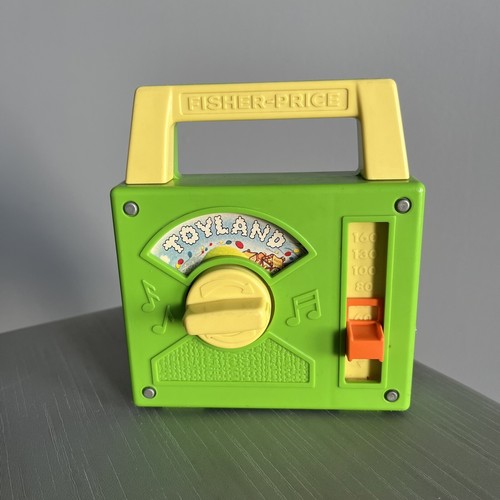 Fisher Price Radio Green/ Yellow Music Box 'ToyLand' #795 Vintage 1983 ...