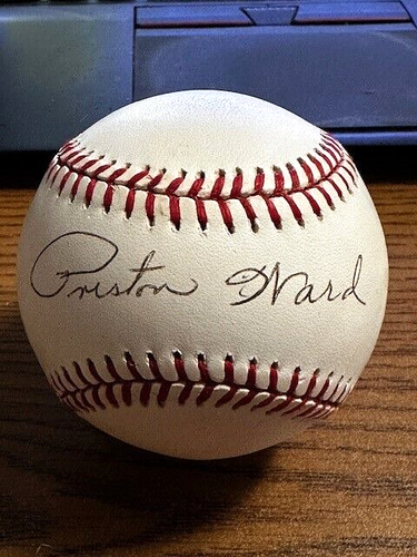 PRESTON WARD SIGNED AUTOGRAPHED ONL BASEBALL! Pirates, Indians ...