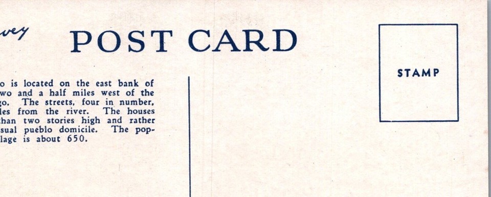 Pueblo Of Santo Domingo New Mexico NM Fred Harvey Kewa Adobe Postcard ...
