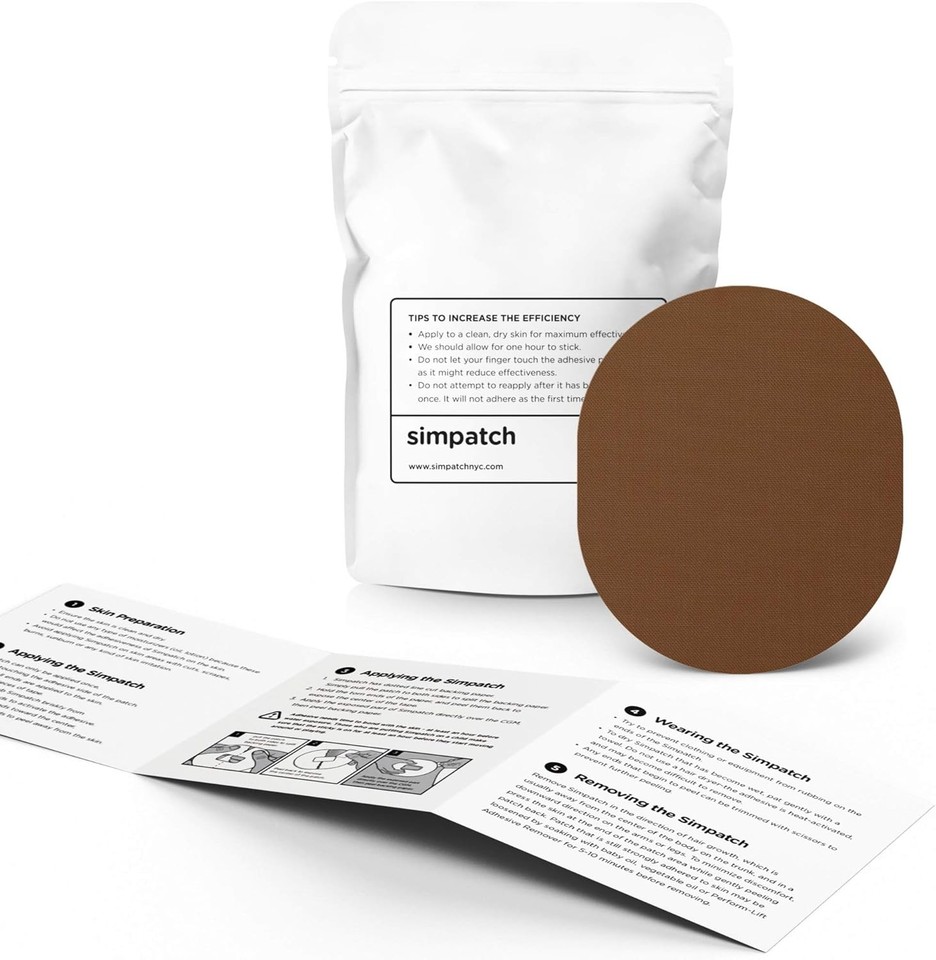 SIMPATCH Universal Adhesive Patch (25-Pack) - Waterproof Adhesive, CGM ...