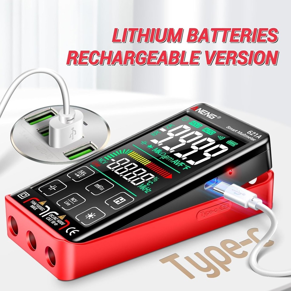 Digital Multimeter Tester Smart Touch TRMS Auto-Ranging 9999Counts ...