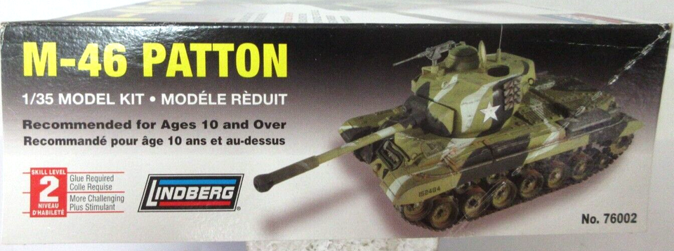 Lindberg 76002 1/35 Scale M-46 Patton Tank Plastic Model Kit | eBay