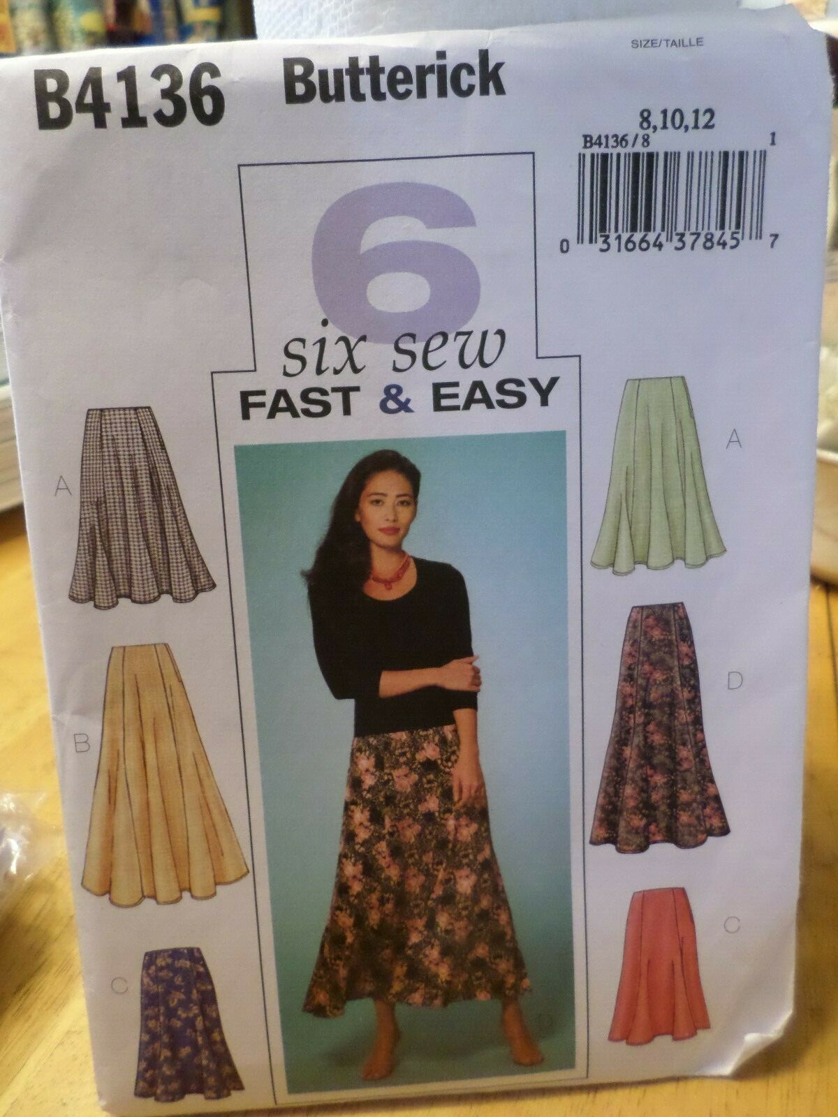 Butterick B4136 - size 8-12 - skirt with princess seams uncut | eBay