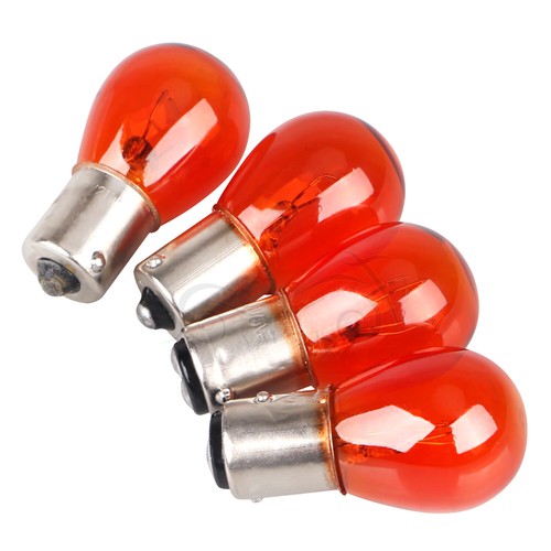 Red Turn Signal Lens Cover 1156 + 1157 Amber Bulbs For Harley Sportster ...