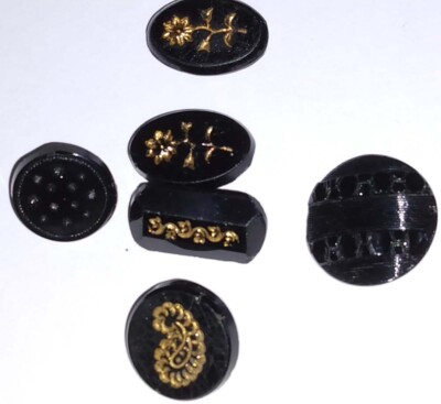 Buttons - Victorian Mourning Buttons
