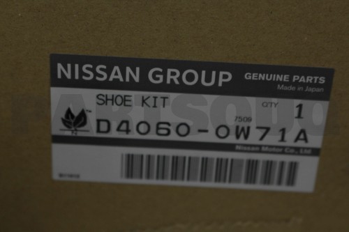 D40600W71A Genuine Nissan SHOE SET-REAR BRAKE D4060-0W71A | eBay