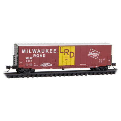 Micro Trains N Scale Milwaukee Road 50' Standard Box Car RD# MILW 3094 ...