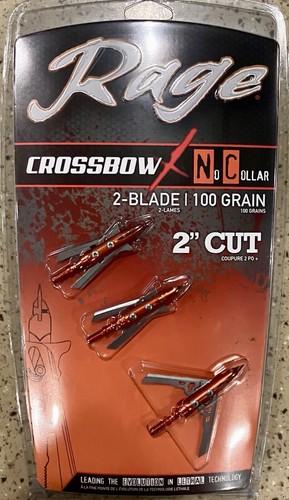 New Rage Crossbow X NC 100 Grain 2 Blade 3 Pack Broadheads R38902 | eBay