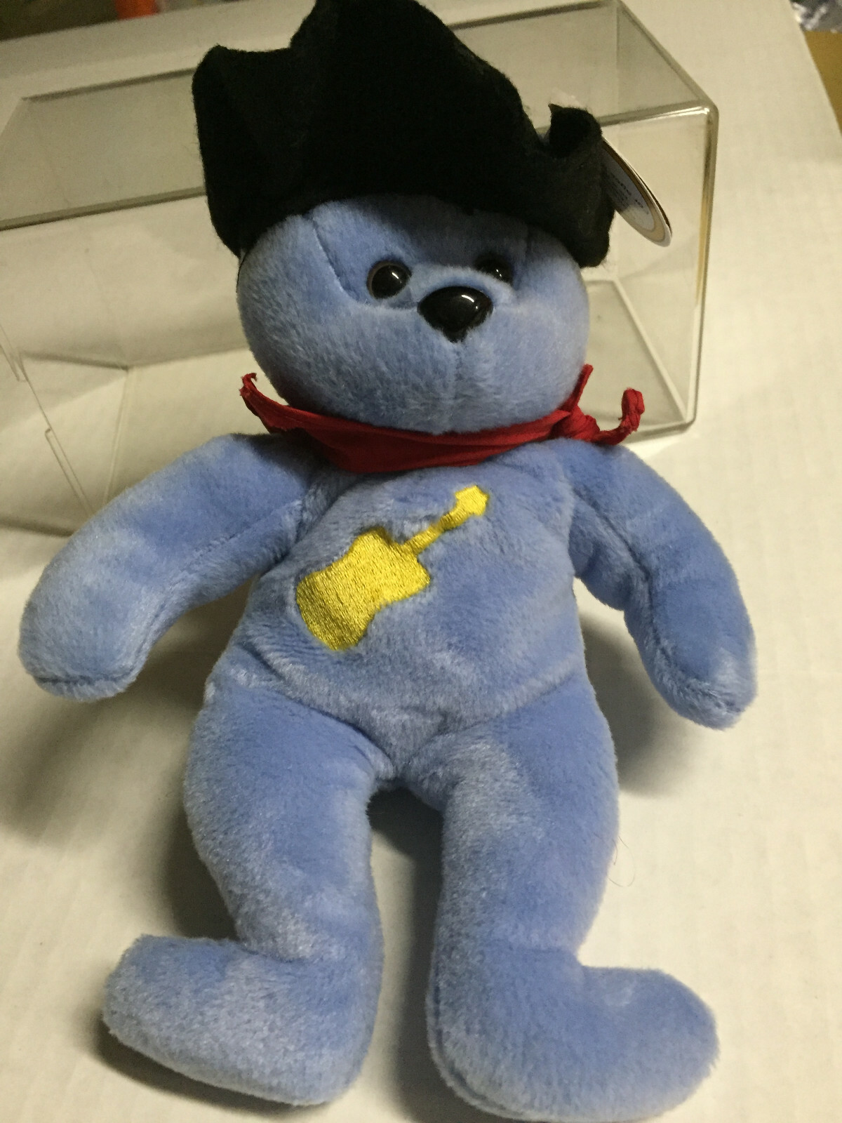 JC Celebrity Bears "Garth" with a felt hat; Born A Star #3 BEANIE BABY ...