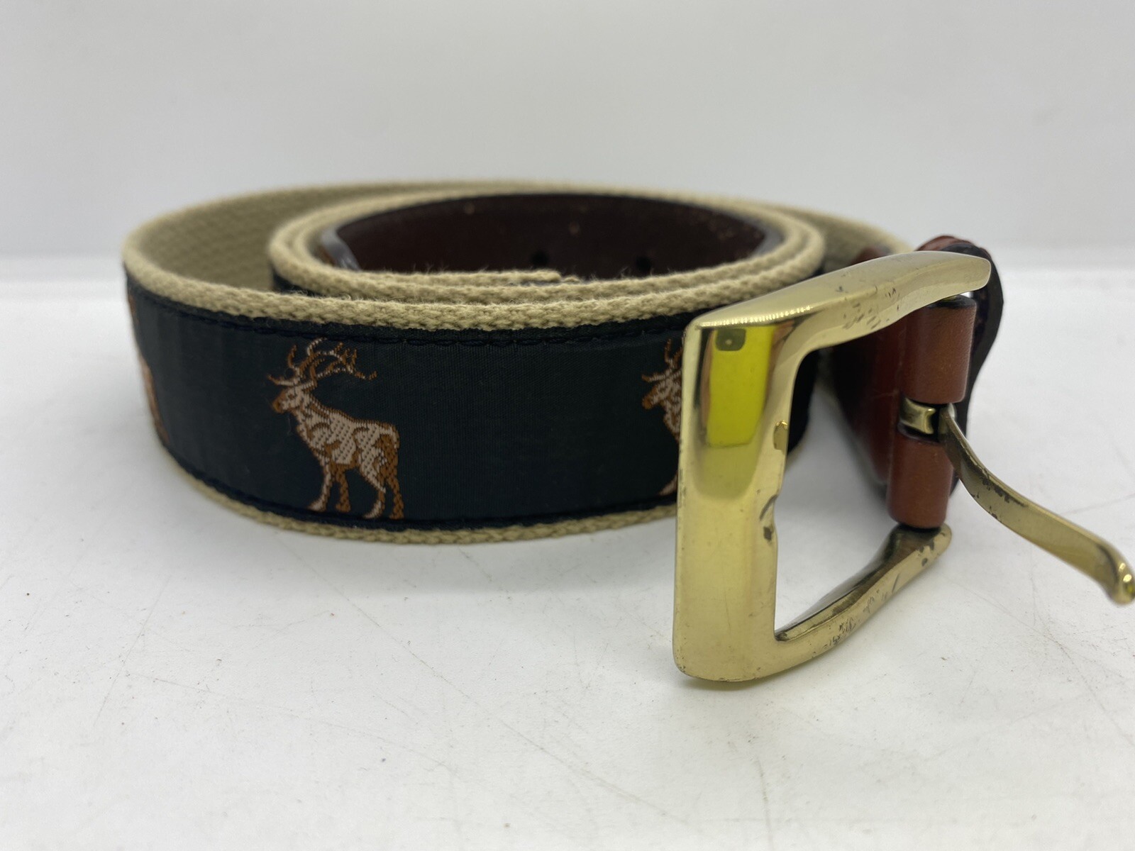 moose belt outdoors leather and canvas unique | eBay