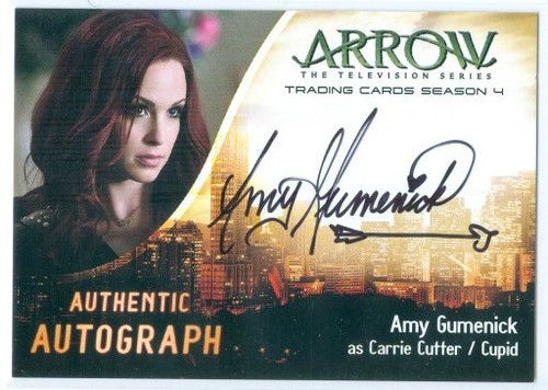 AMY GUMENICK "CARRIE CUTTER/CUPID AUTOGRAPH CARD" ARROW SEASON 4 | eBay
