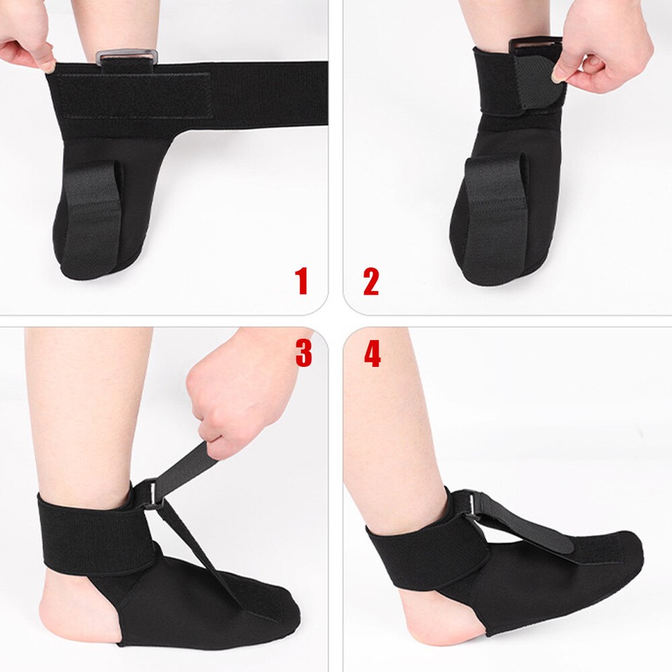 Adjustable Plantar Fasciitis Night Splint Foot Drop Brace For Heel Pain ...