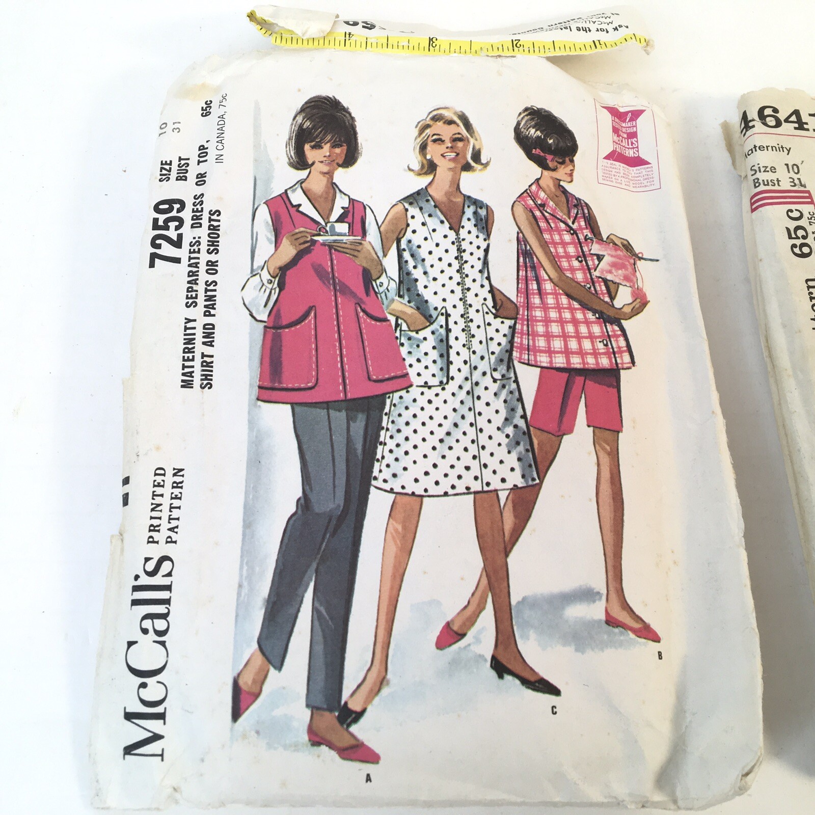 Vtg 1960s 70s DRESS Pants Sewing Patterns Simplicity 4641 McCalls 7259 ...