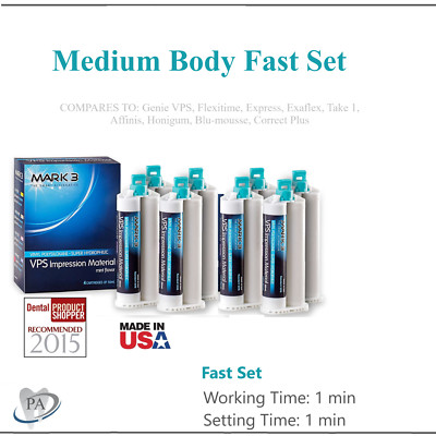 Dental MEDIUM BODY FAST SET VPS Impression Material FAST Set 50ML ...