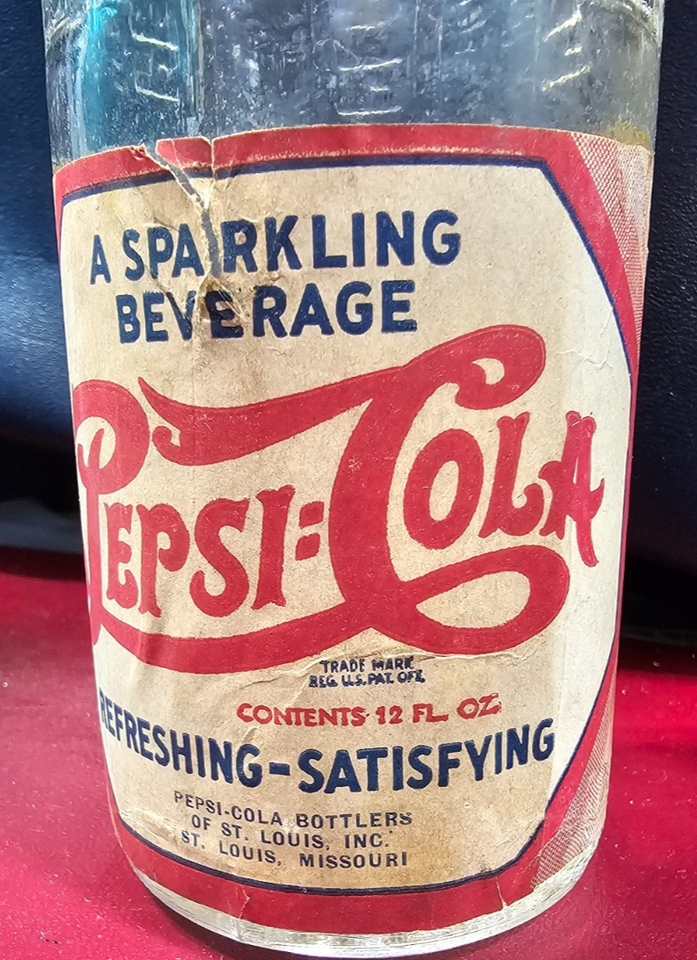 Vintage Paper Label Pepsi Cola Bottle ST LOUIS MO . Double Dot. | eBay