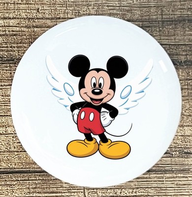 MICKEY MOUSE ANGLE WING WHITE CERAMIC KITCHEN CABINET DRESSER KNOB ...