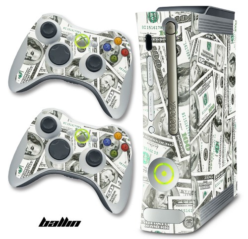 Skin Decal Wrap for Xbox 360 Original Gaming Console & Controller ...