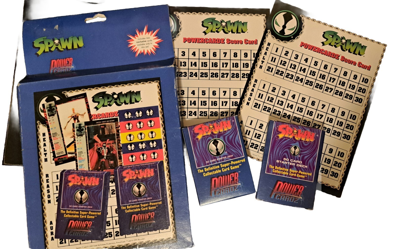 1995 SPAWN - Powercardz Collectable Card Game Missing Score Card Tokens ...