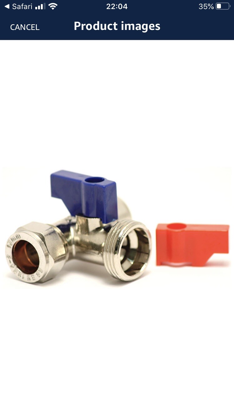 WASHING MACHINE / DISHWASHER TEE VALVE TAP 15mm x 15mm x 3/4" | eBay UK