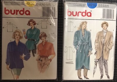 Vintage European Patterns burda #4916 sizes 10-18 & #4716 sizes 10-20 ...