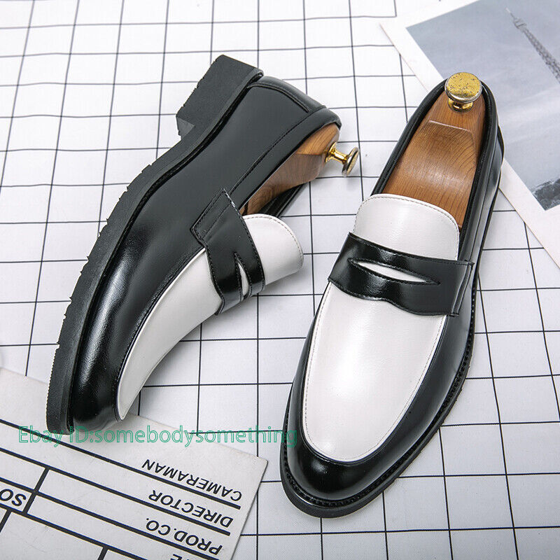 Men Loafer Color Block Shoes Dress Shoes Slip-on Penny Business Formal ...