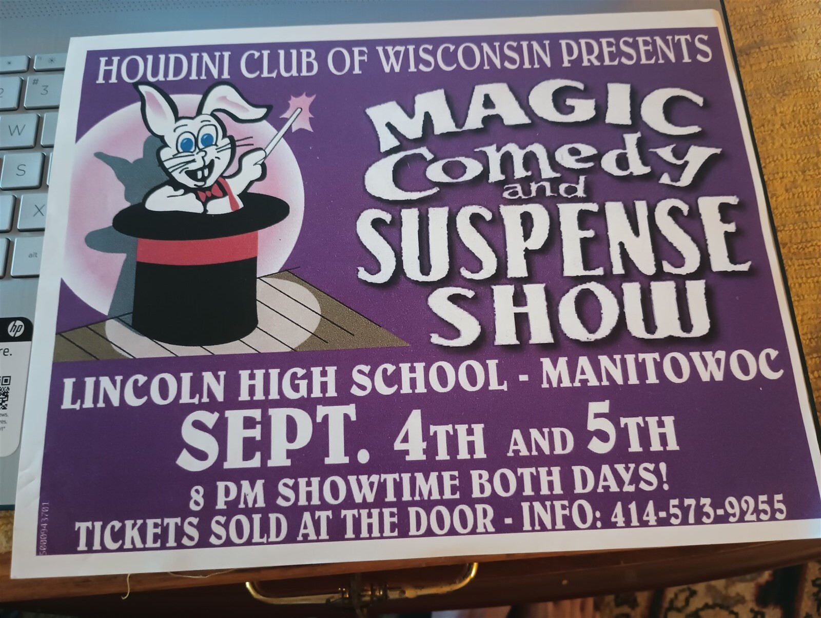 Houdini Club of Wisconsin Flyer 12x16" | eBay