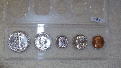 1944 MINT SET PHILADELPHIA MINT WITH SILVER NICKEL UNCIRCULATED | eBay