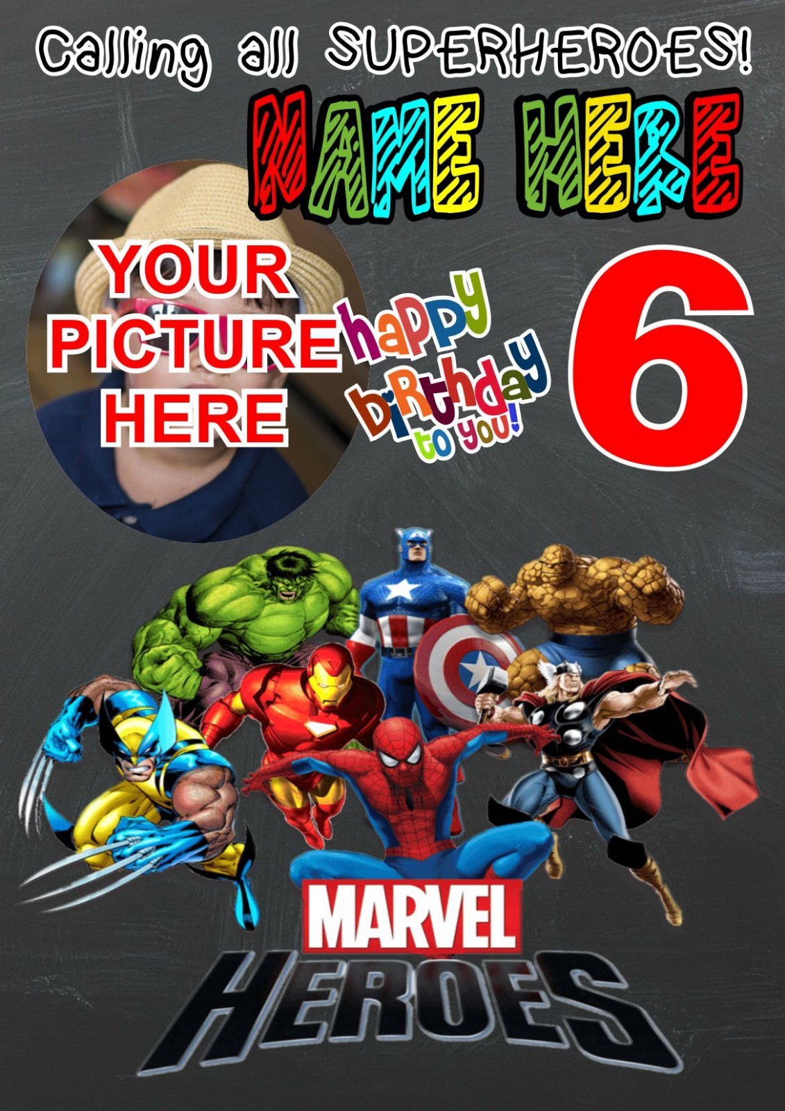 Marvel Super Heroes Names With Pictures