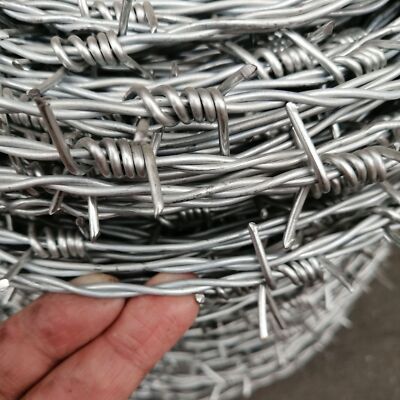 200m Roll of Barbed Wire High Tensile Galvanised Field Paddock Security ...