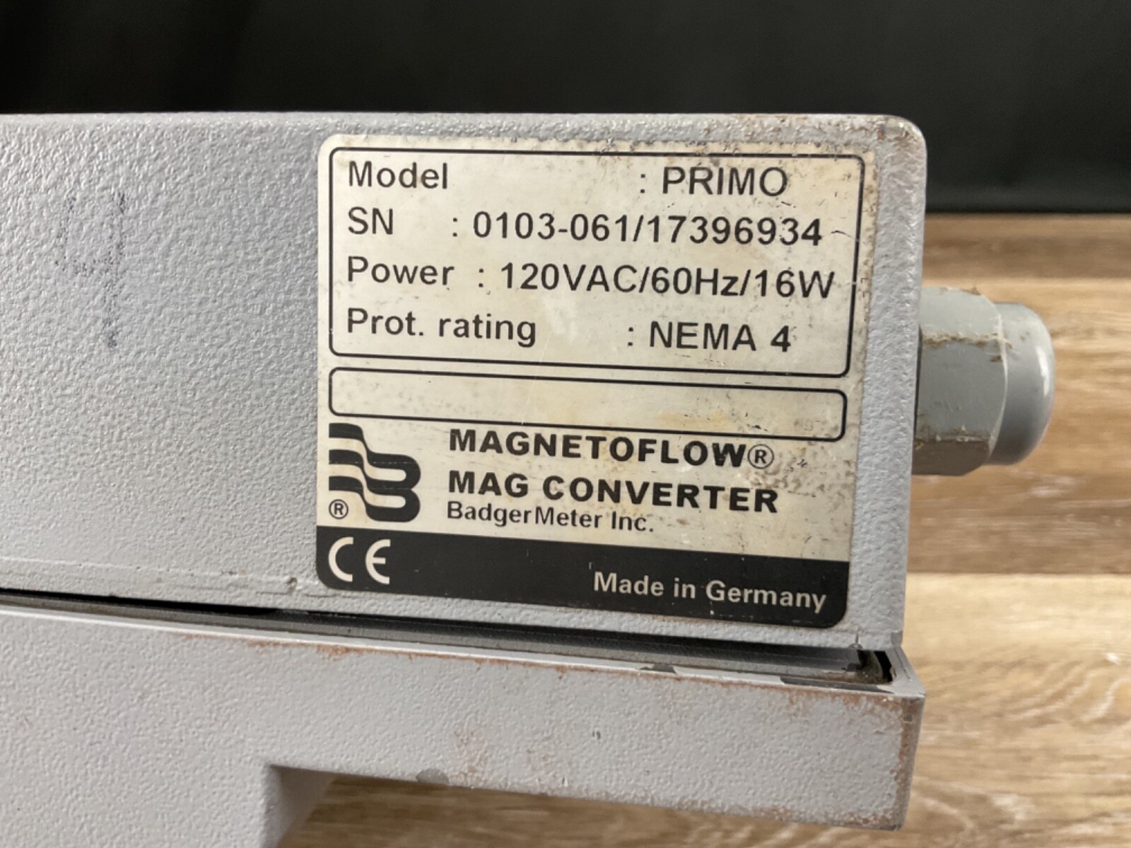 Badger Meter Magnetoflow Mag Converter Mag Detector Head PRIMO 9005008 ...