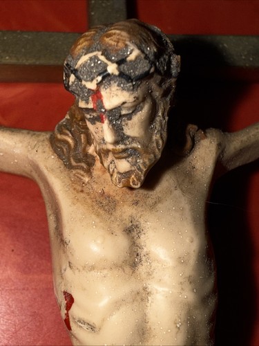 Vintage INRI Brass Resin Crucifix 10" x 5" Wall Hanging Detailed Jesus ...