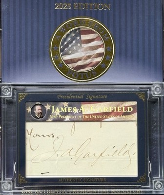 James A Garfield 20th USA President Cut Signature Auto 2025 A Word ...