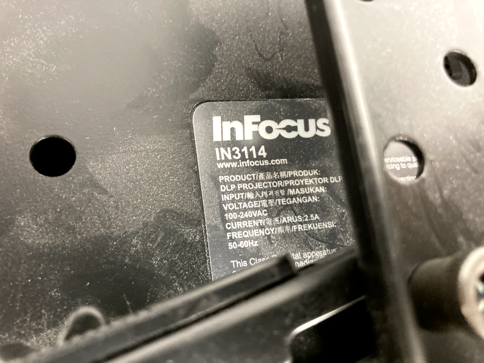 INFOCUS IN3114 3500 Lumens DLP Projector | 483 Lamp Hours HDMI Input ...