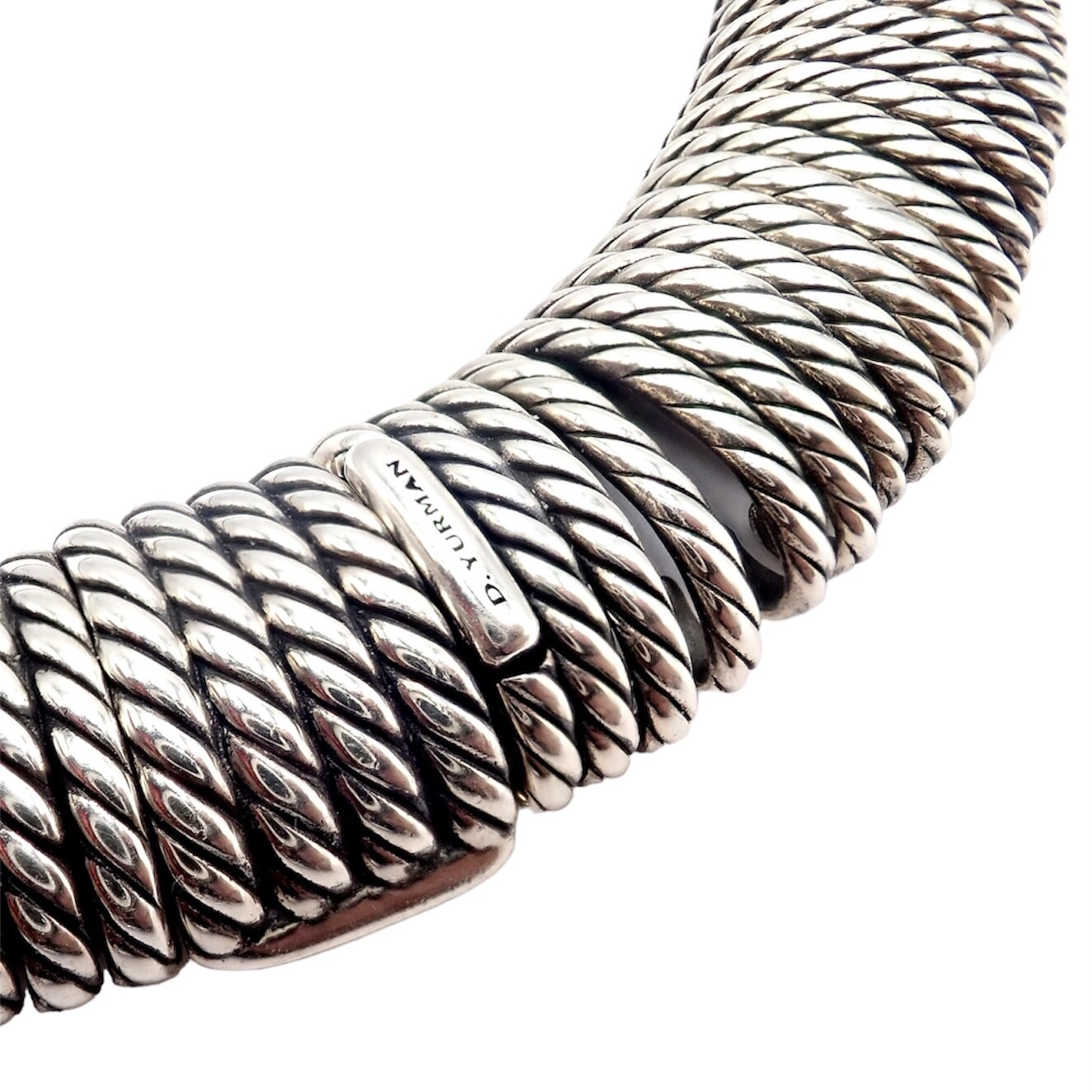 Authentic! David Yurman Silver Tempo Black Spinel Lar… - Gem