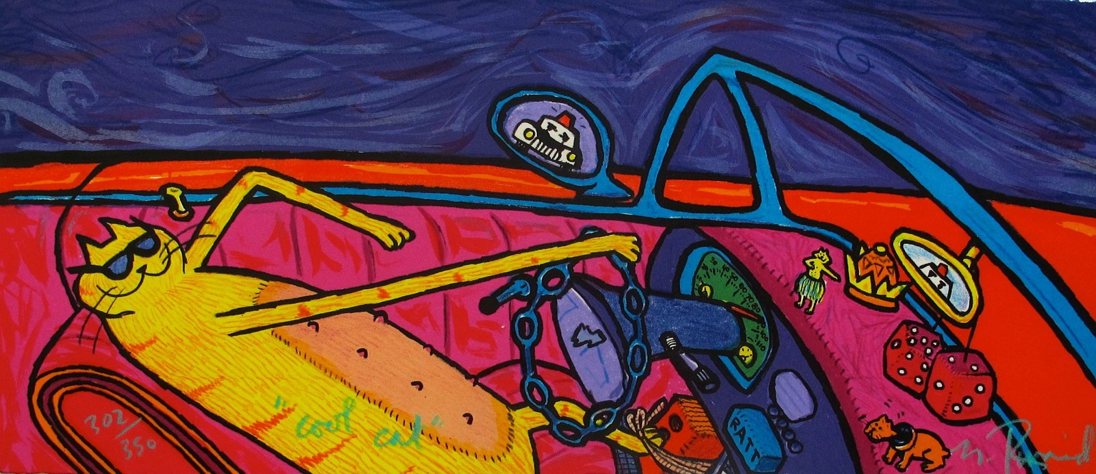 MATT RINARD "COOL CAT" Hand Signed Limited Edition Art Lithograph | eBay